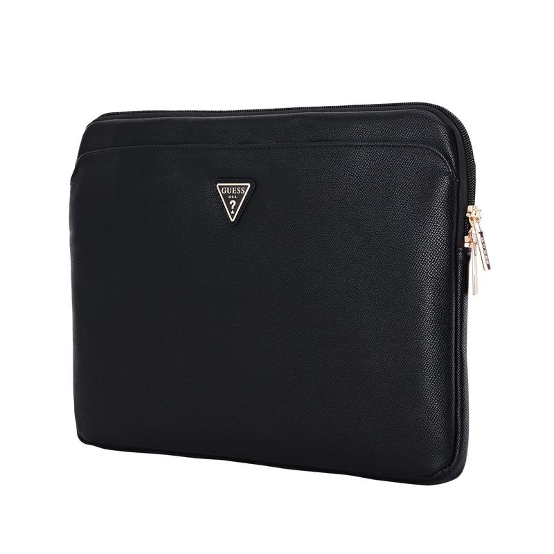 Guess Grained Triangle Logo Laptop Sleeve - 14 - Sort