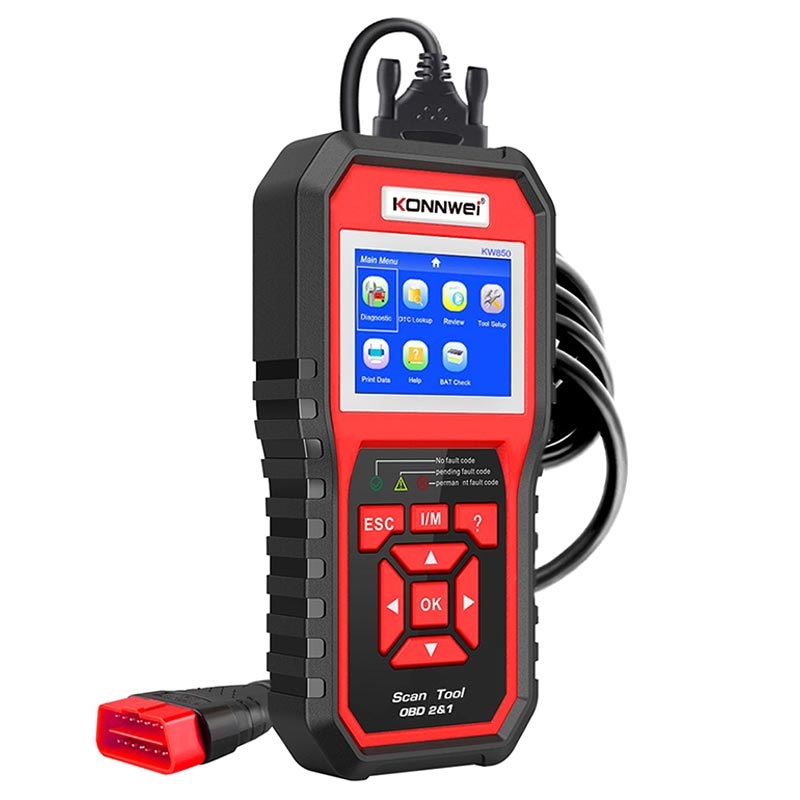 Konnwei KW850 OBD2/EOBD Diagnosticeringsværktøj med LCD til Bilen