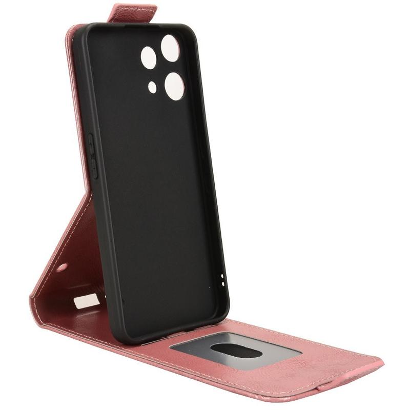 Nothing Phone (3a) Lite lodret flip-etui med stativ - rosaguld