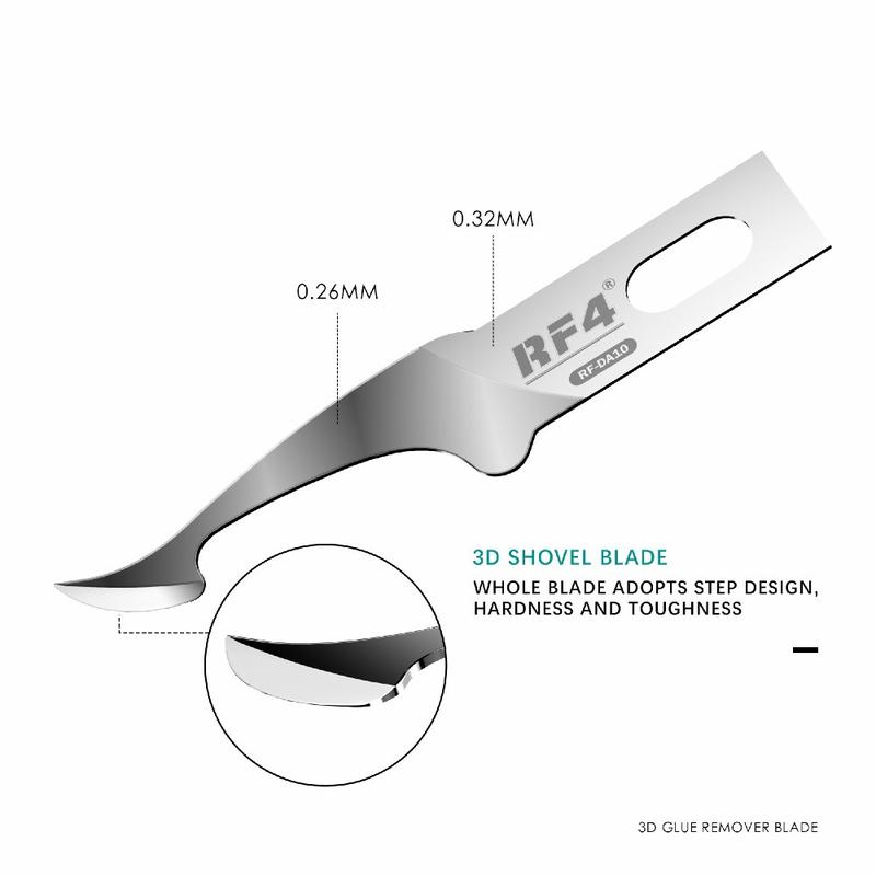RF4 RF-KB11 Multifunktionel dåse, håndholdt limfjerner til reparation af mobiltelefoner, knivsæt ...