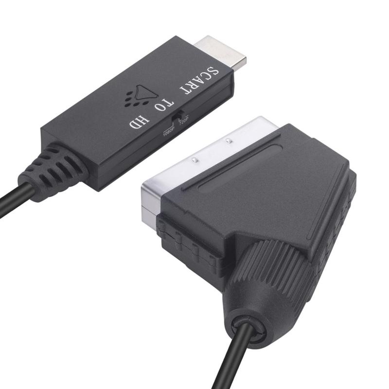 SCART til HDMI-konverter med kabel 1080P/720P