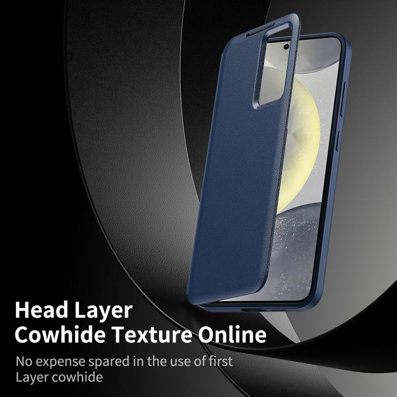 Samsung Galaxy S26+ Smart Clear View Flip etui med kortplads - Safir