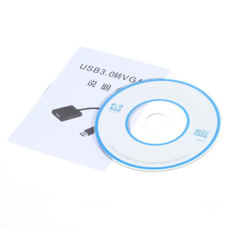 Superhurtig USB 3.0 til VGA-adapter