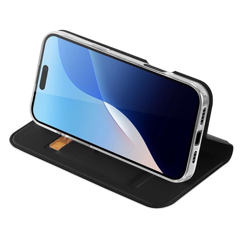 iPhone 16 Pro Dux Ducis Skin Pro Flip Cover - Sort