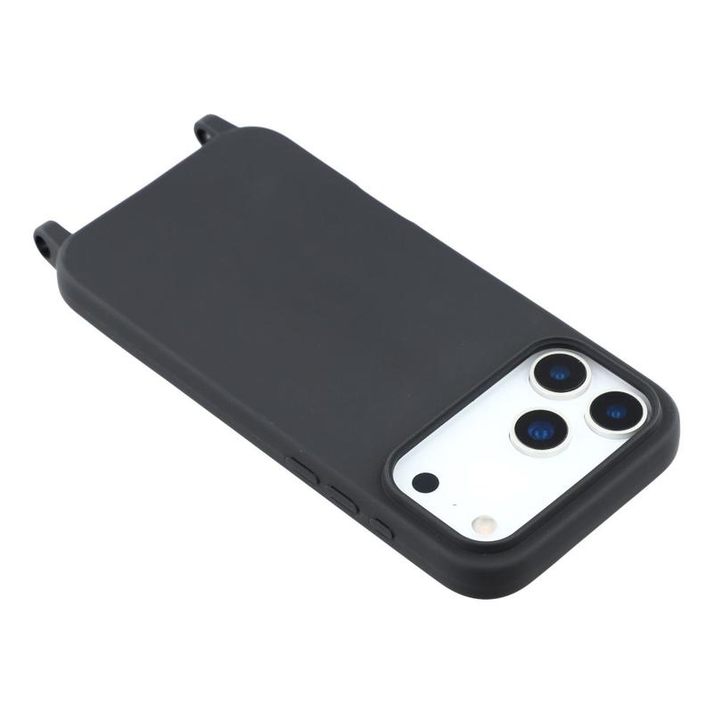 iPhone 17 Pro Max TPU Cover med Nøglesnor - Sort