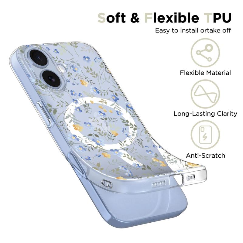 iPhone 17 Tech-Protect FlexAir MagSafe TPU Cover - Forårsblomster